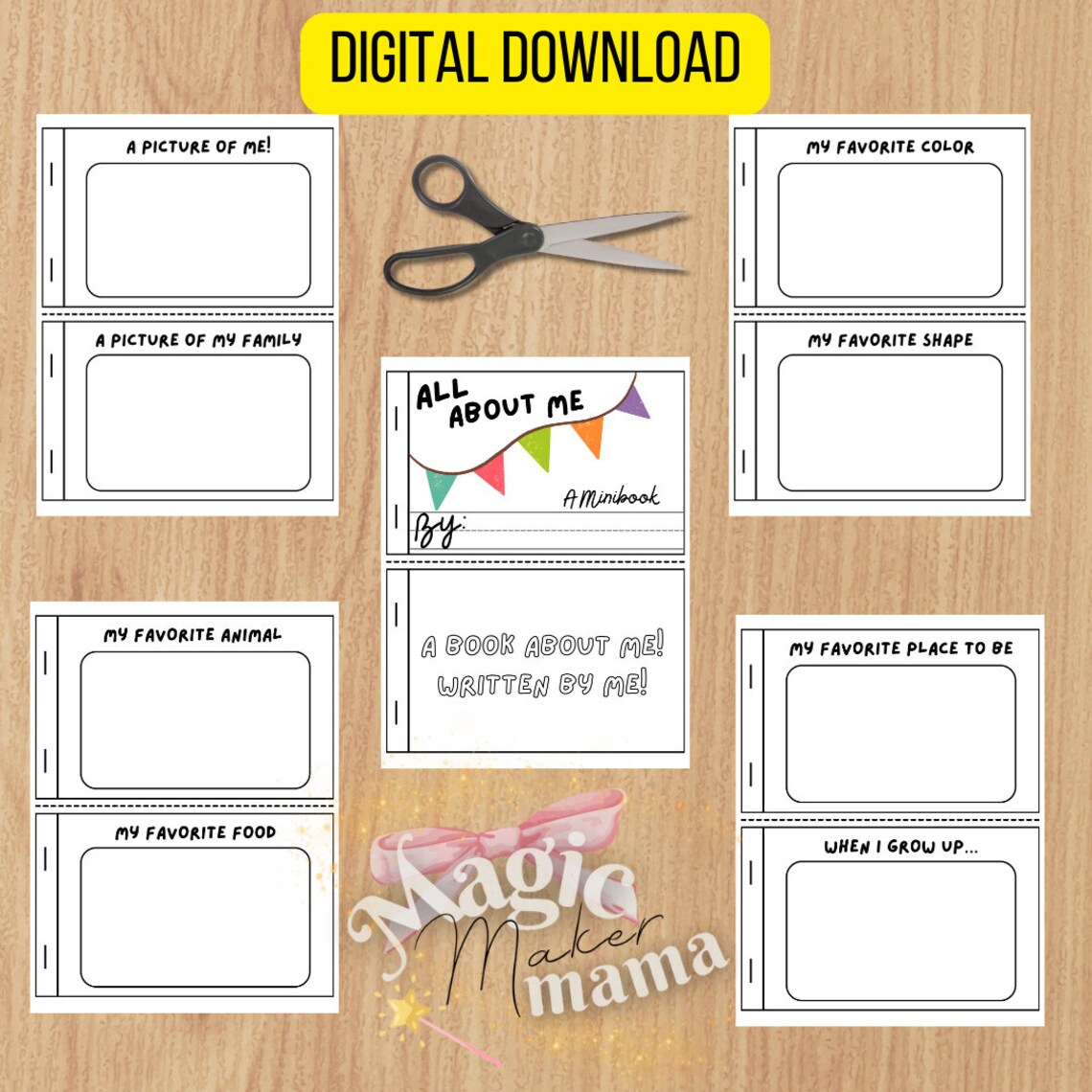 All About Me Minibook Printable, Back to School Activity (PDF) - Etsy ...