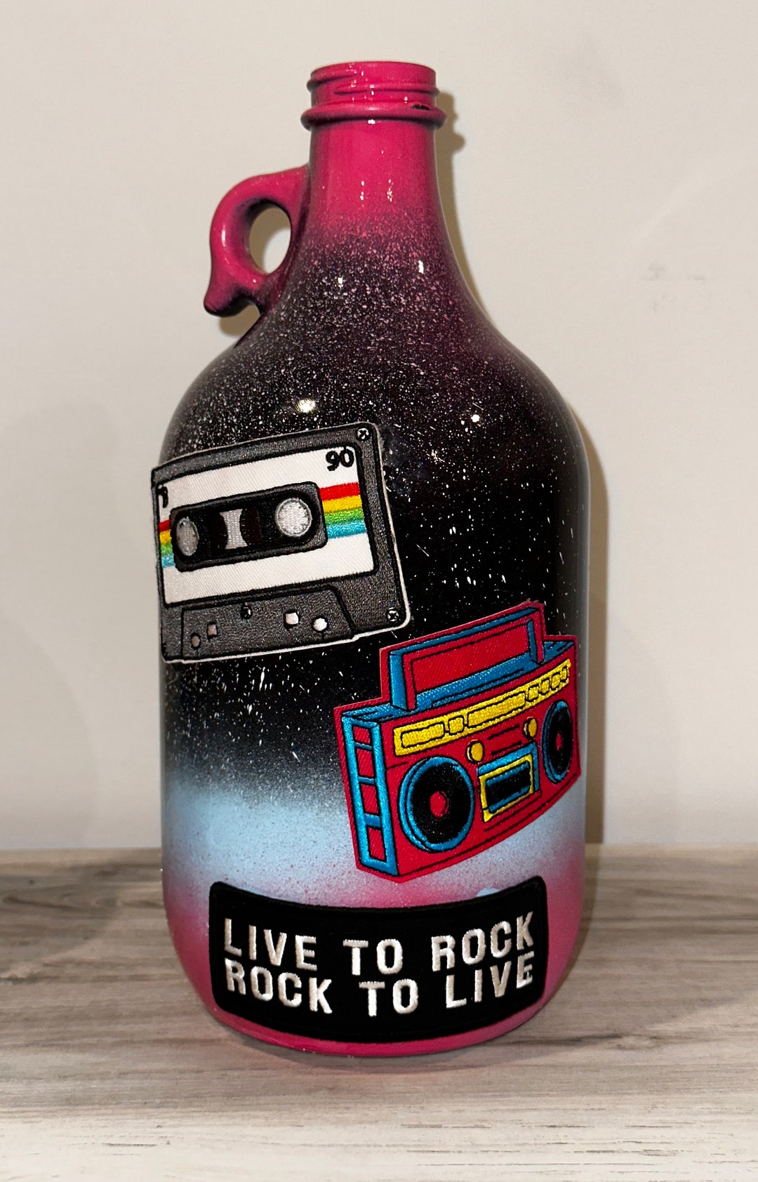 Retro 90’s Rock Boom Box and Cassette Vintage Bottle - Etsy