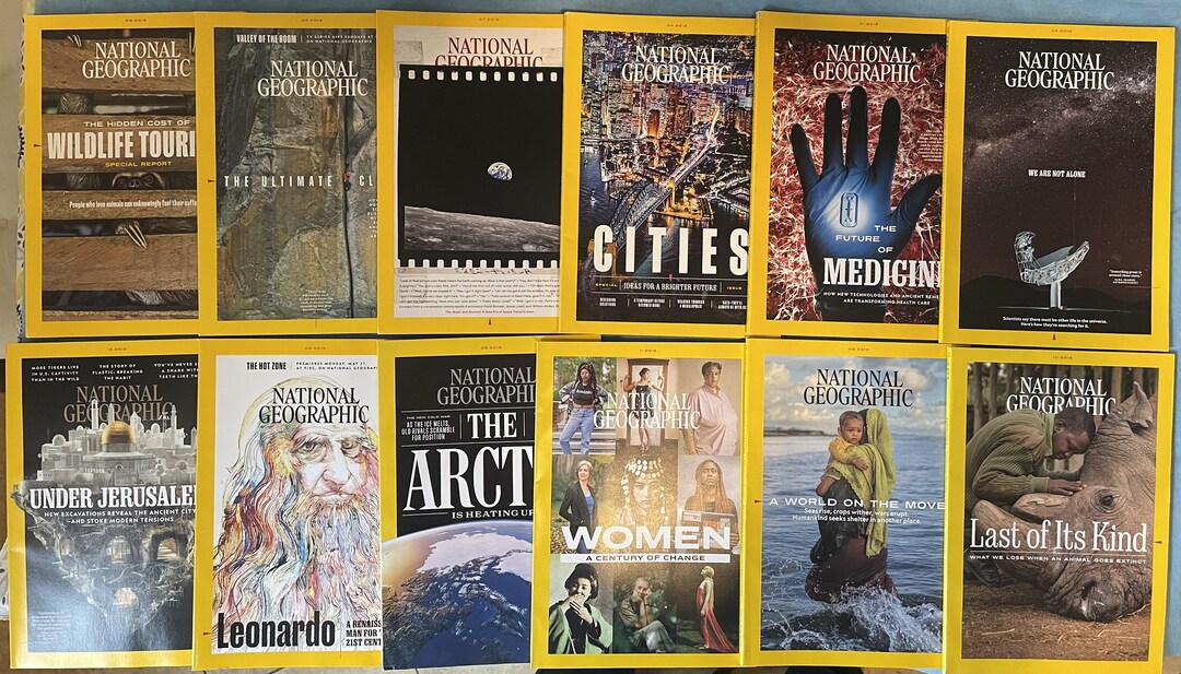 National Geographic Magazines, 2019, Full Set - Etsy