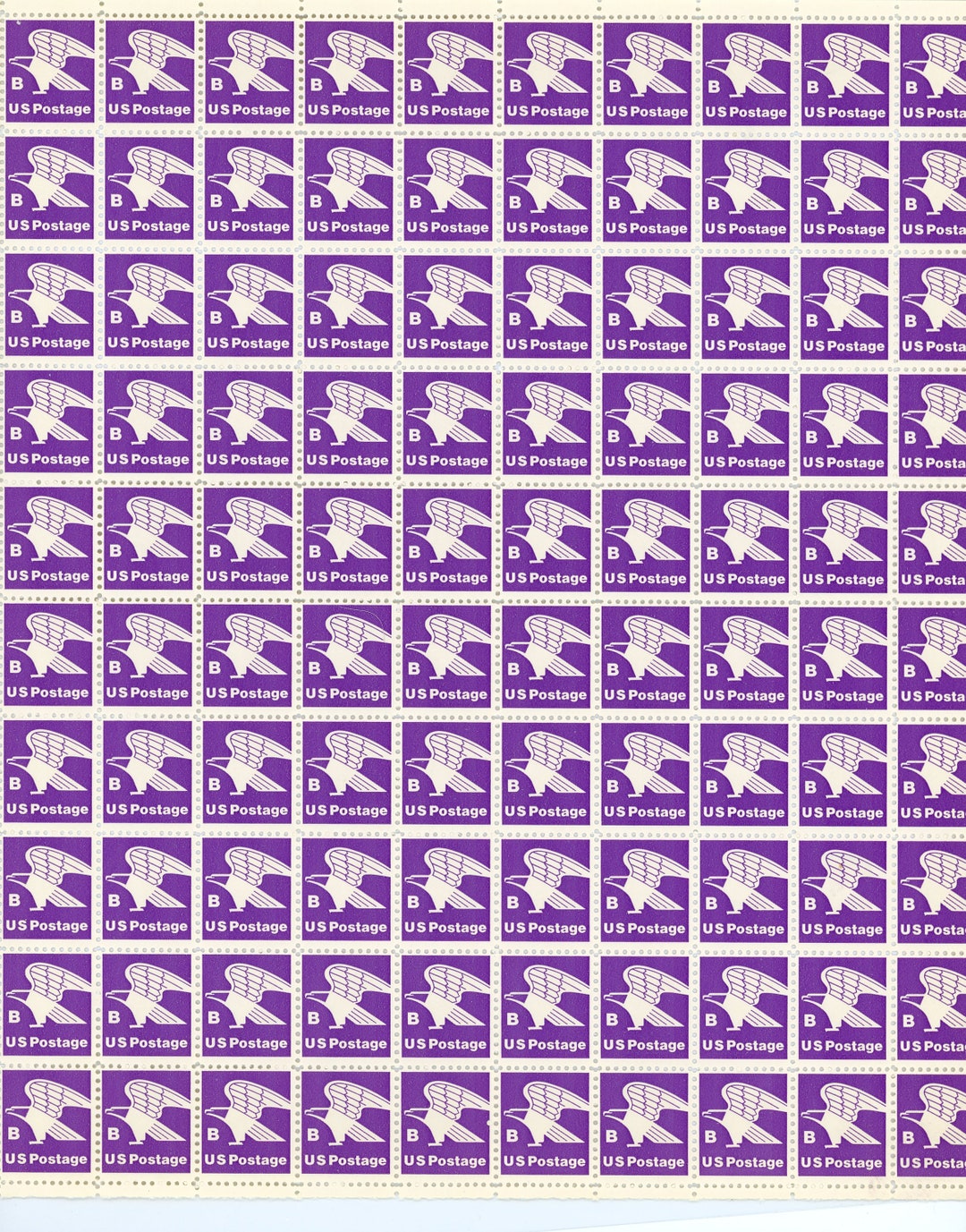 Scott 1818 'b' Rate Eagle Sheet of 100 Us (18c) Stamps 1981, Lot 88700 ...