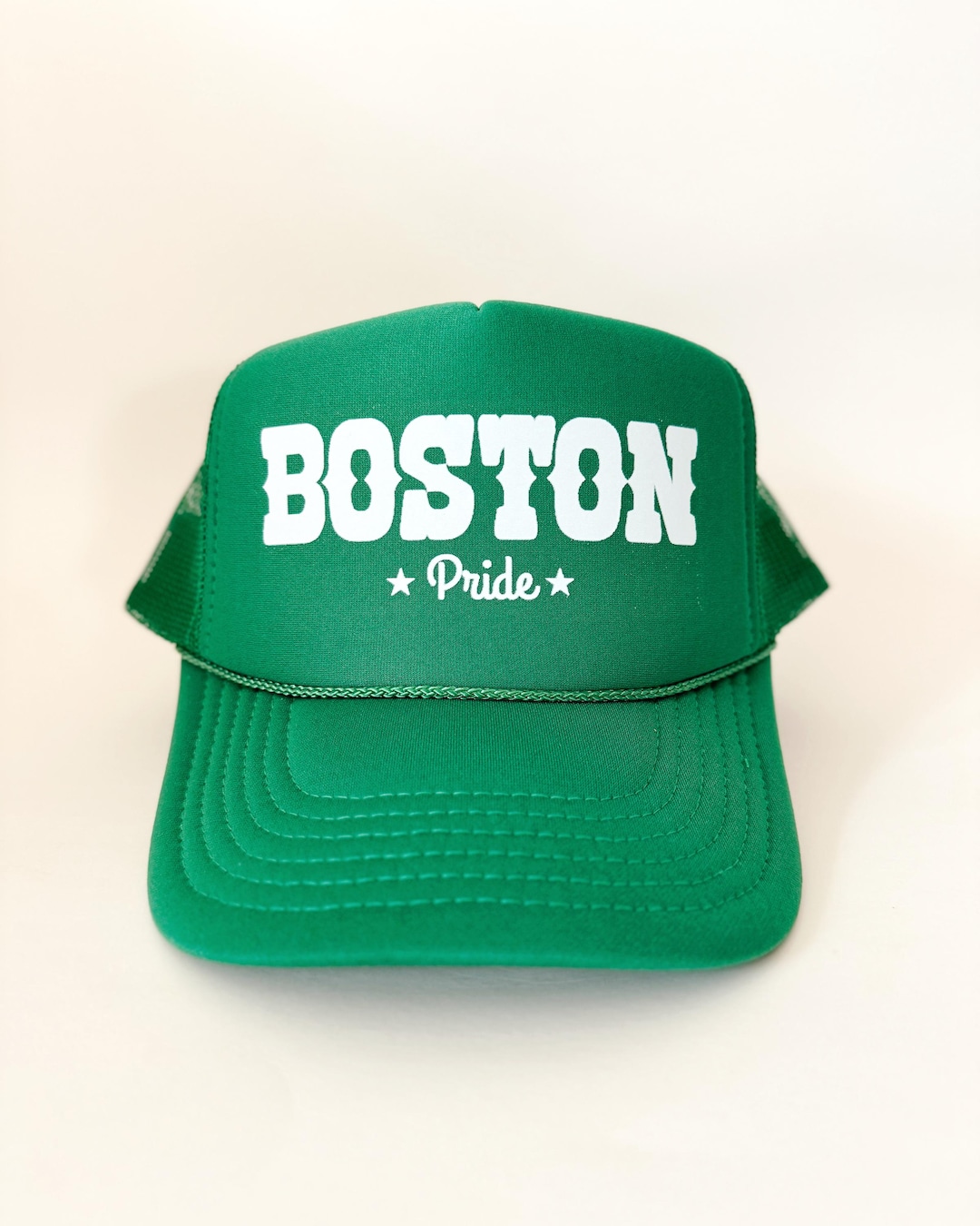 Boston Pride Trucker Hat | Boston Celtics Inspired Cap | Green Hat With ...