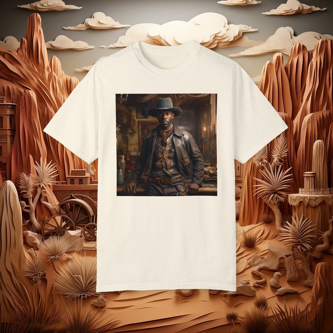 Vintage African American Cowboy T-shirt - Comfort Colors Tee - Rugged ...