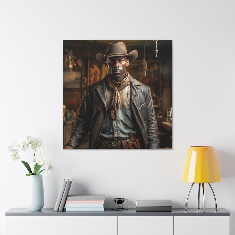 Vintage African American Cowboy Canvas Art - Black Cowboy Canvas ...