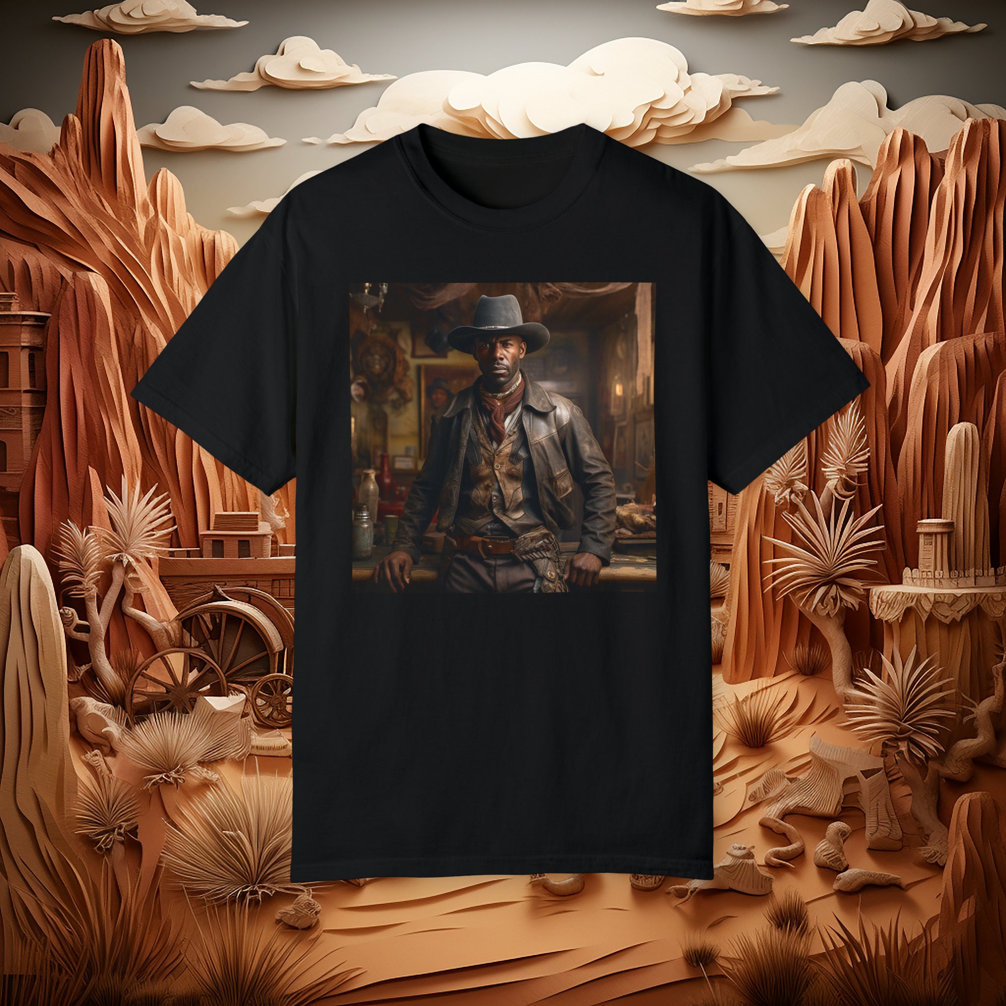Vintage African American Cowboy T-shirt - Comfort Colors Tee - Rugged ...