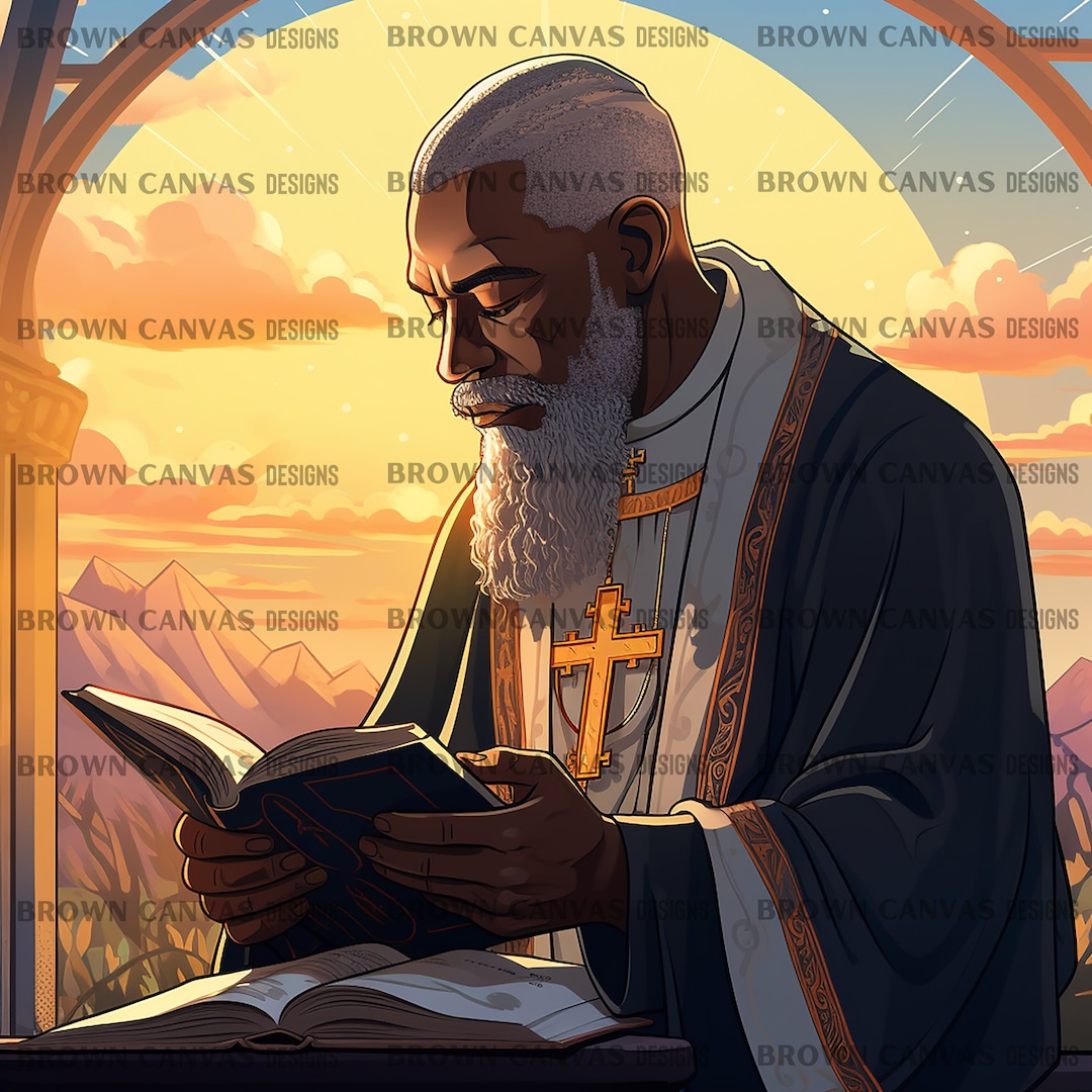 Black Orthodox Priest PNG, Black Priest PNG, Black Clergy, Black Pastor ...