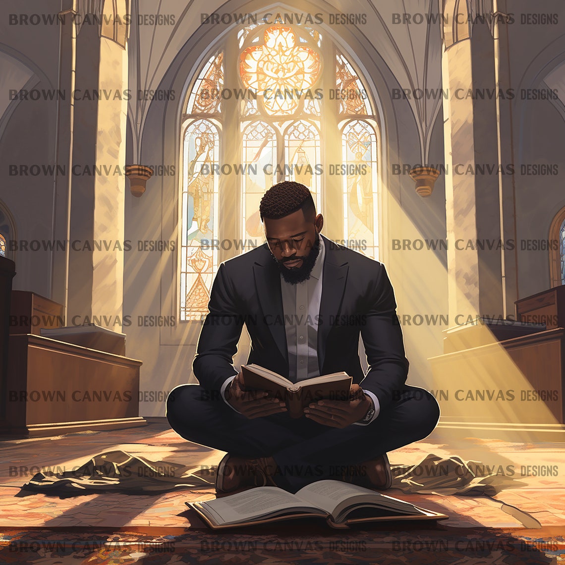 Black Pastor Png, Black Man Devotion Clipart, Black Clergy, Black Man ...