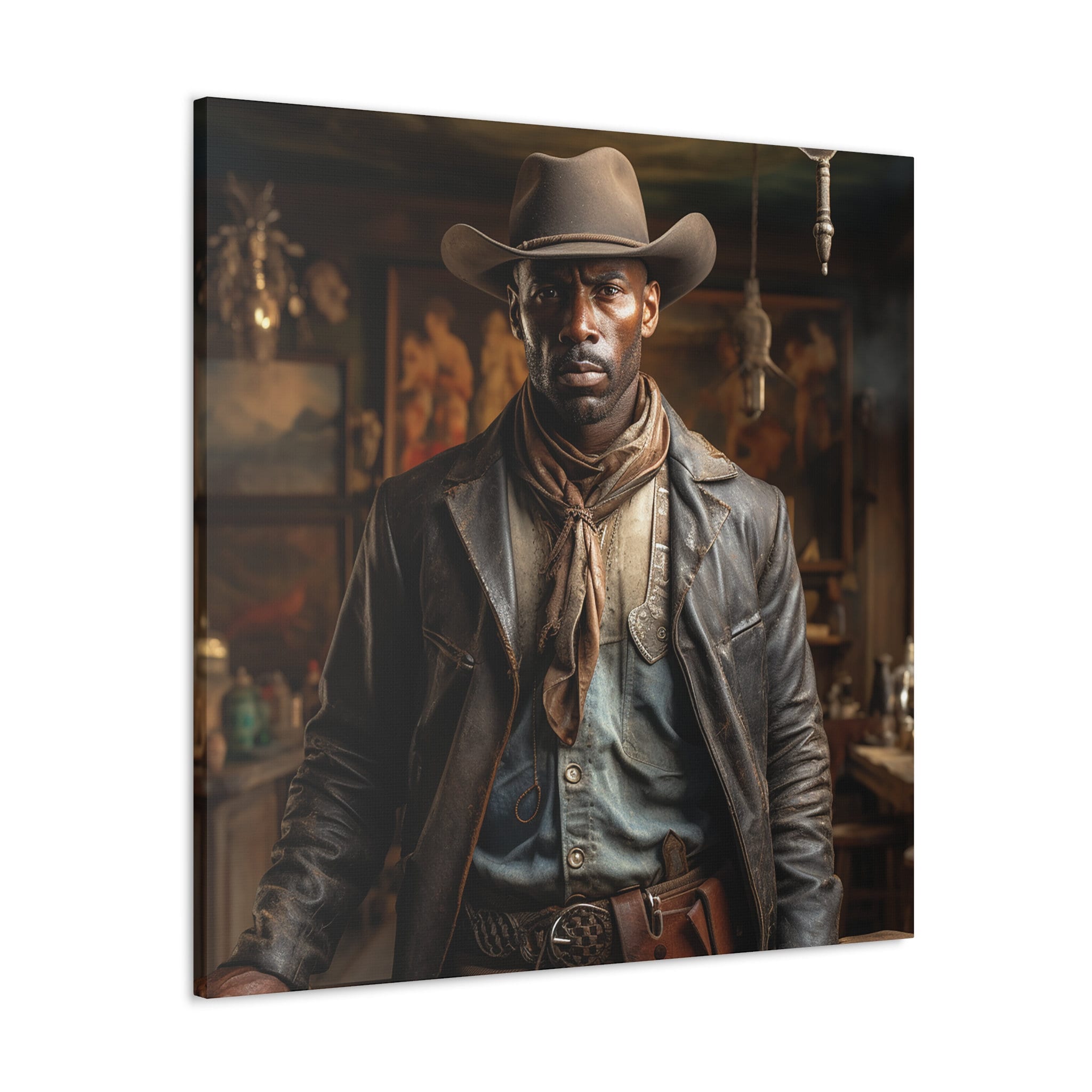 Vintage African American Cowboy Canvas Art - Black Cowboy Canvas ...