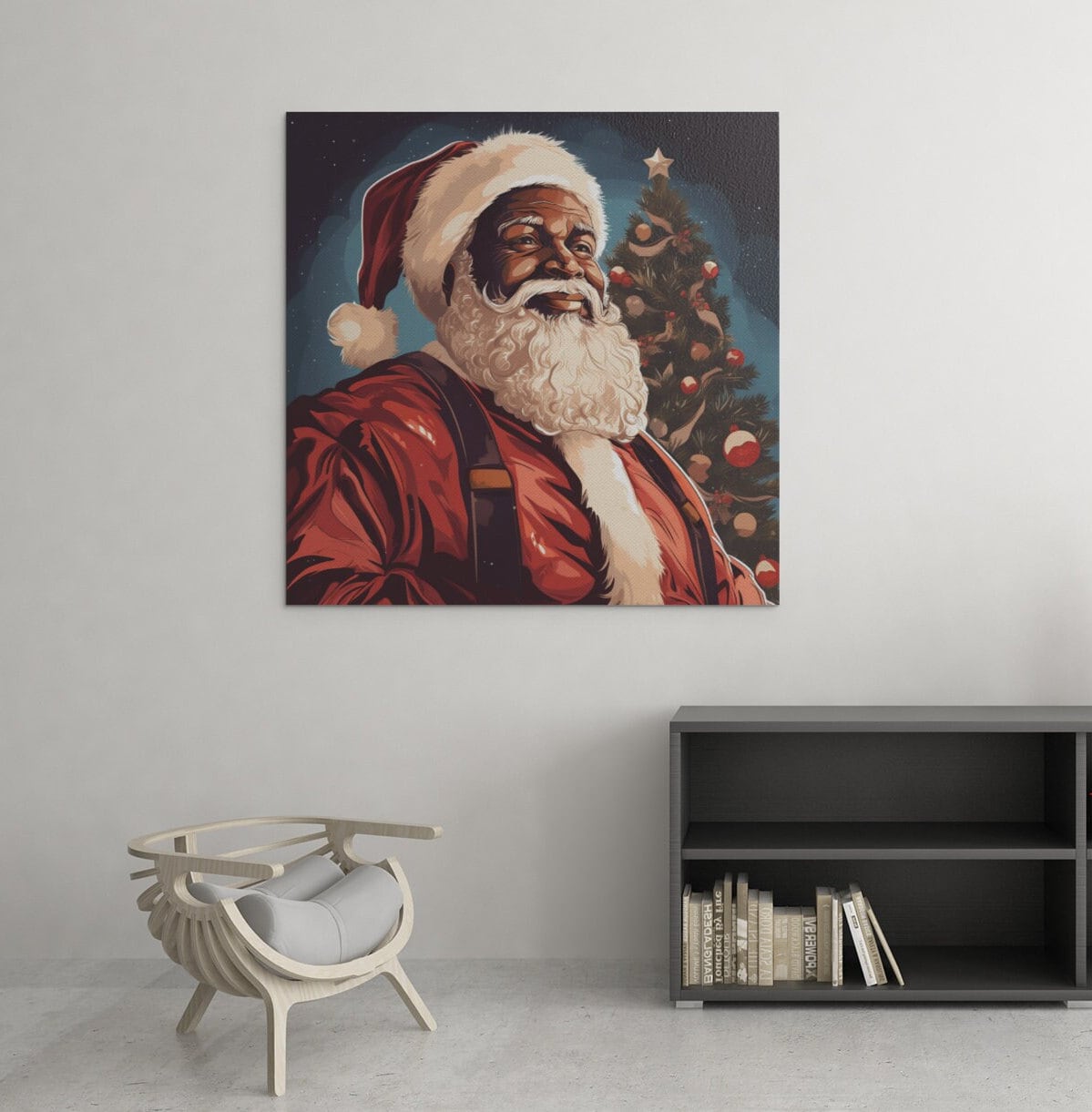 Vintage Black Santa Claus Wall Art Vintage Santa Clause Wall - Etsy