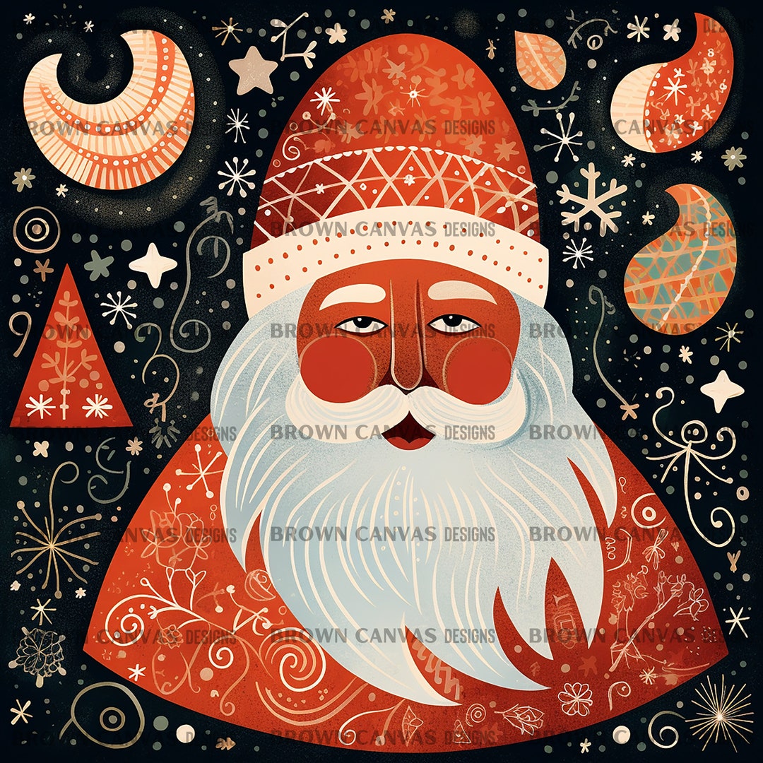 Christmas Abstract Santa PNG, Holiday Abstract PNG, Santa Claus PNG ...