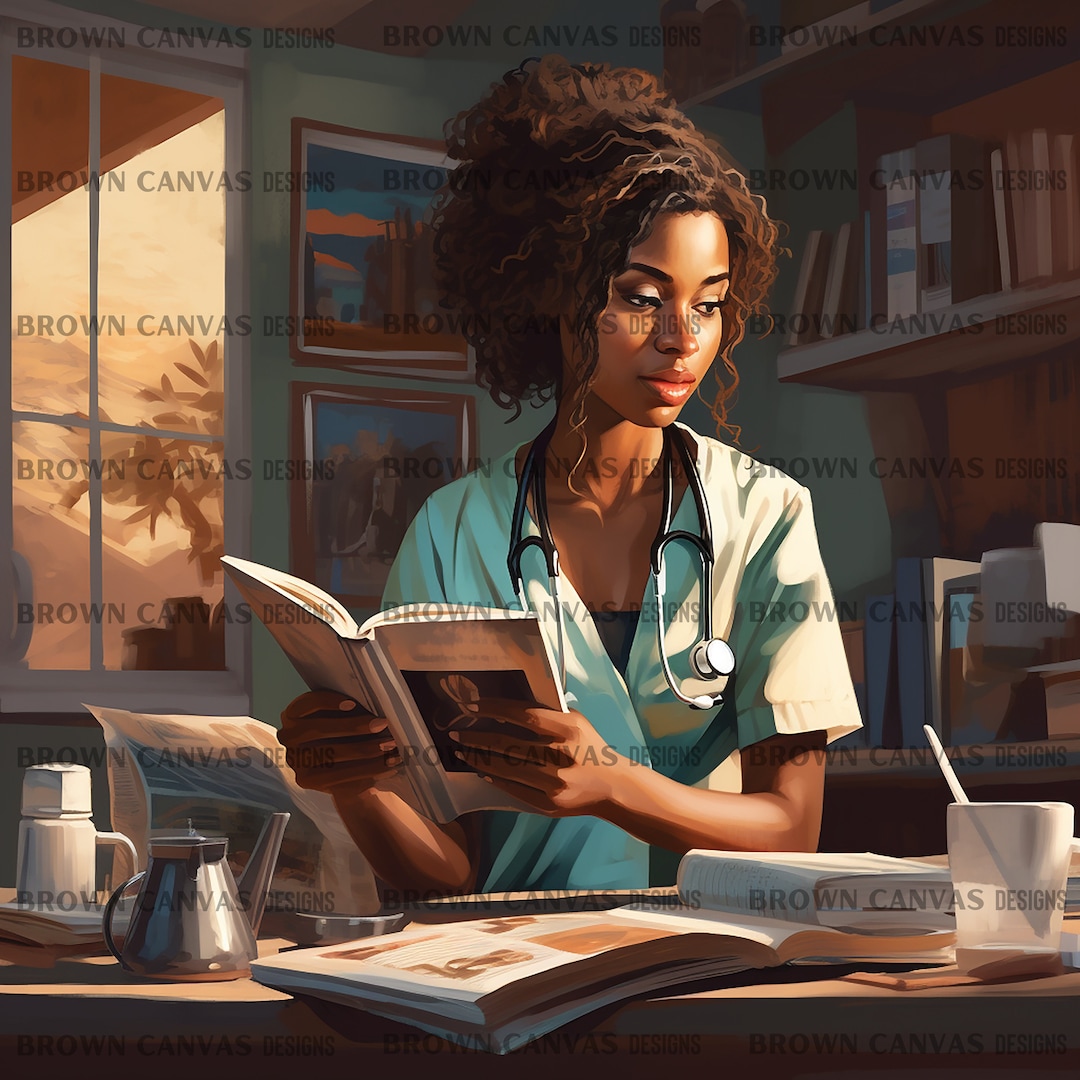 Black Nurse PNG, African American Nurse, Black Nurse Life, Scrub Life ...