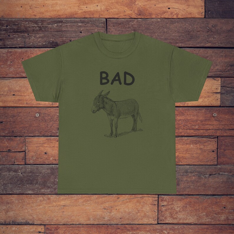 Bad Ass Donkey T-shirt Unisex Male or Female Cotton Tee 9 Colors Available, Funny Shirt, Parody ...