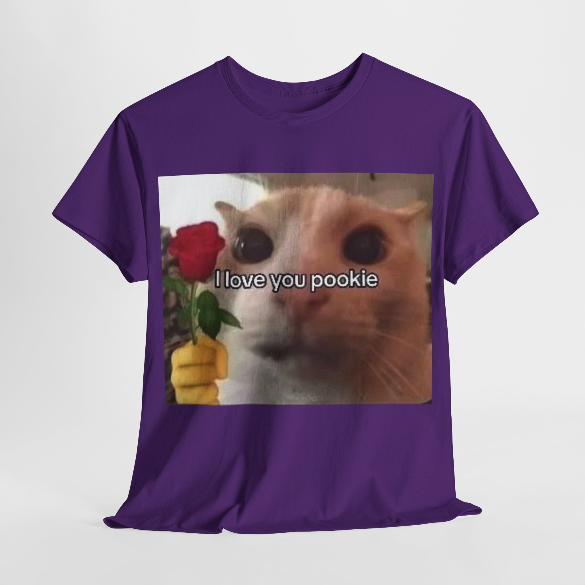 I Love You Pookie Cat Unisex Male or Female Cotton Tee 6 Colors ...