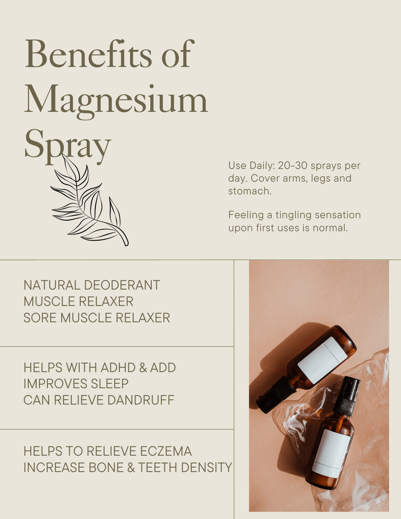 Magnesium Spray - Etsy