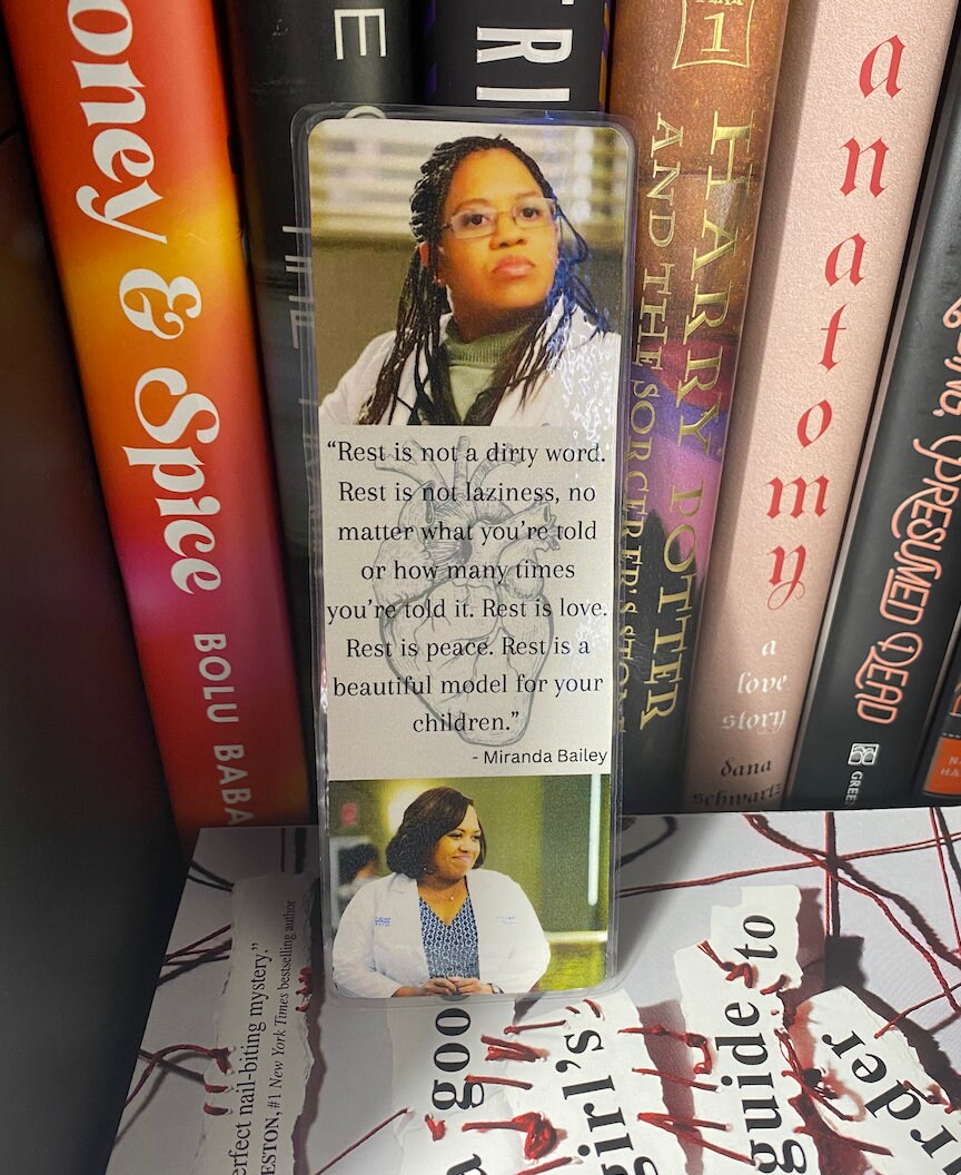 Grey's Anatomy Inspired Bookmark// Miranda Bailey// Character Quotes - Etsy