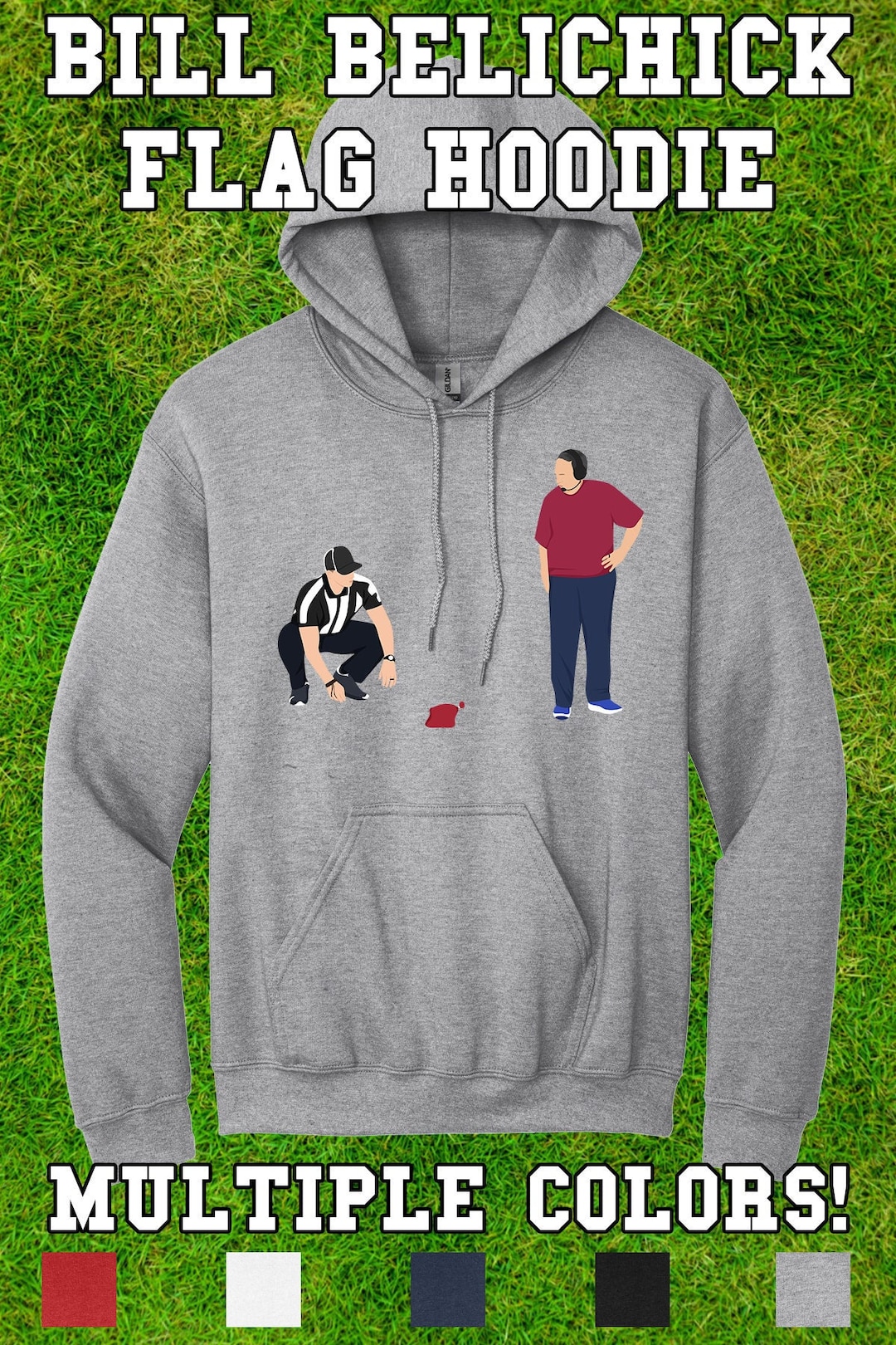 Bill Belichick Football Challenge Flag Hoodie - Etsy