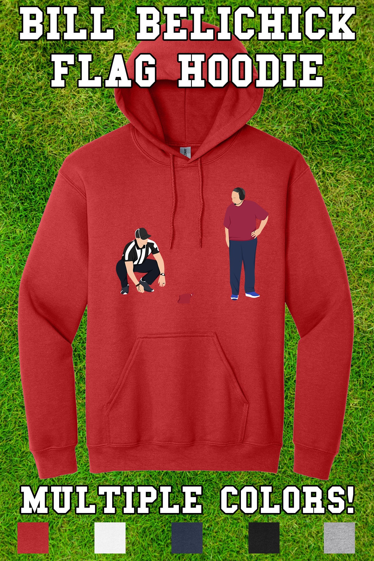 Bill Belichick Football Challenge Flag Hoodie - Etsy