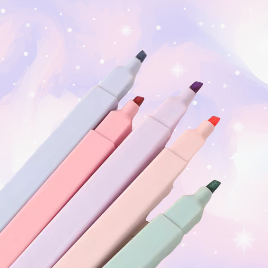 Double End Pastel Highlighter 12 Pack - Etsy