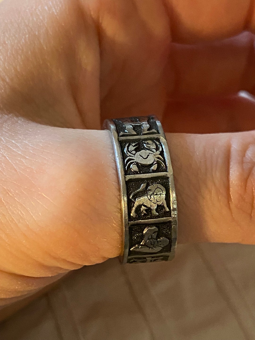 Chunky Zodiac Astrological Horoscope Ring. Any Size, Made to Order ...