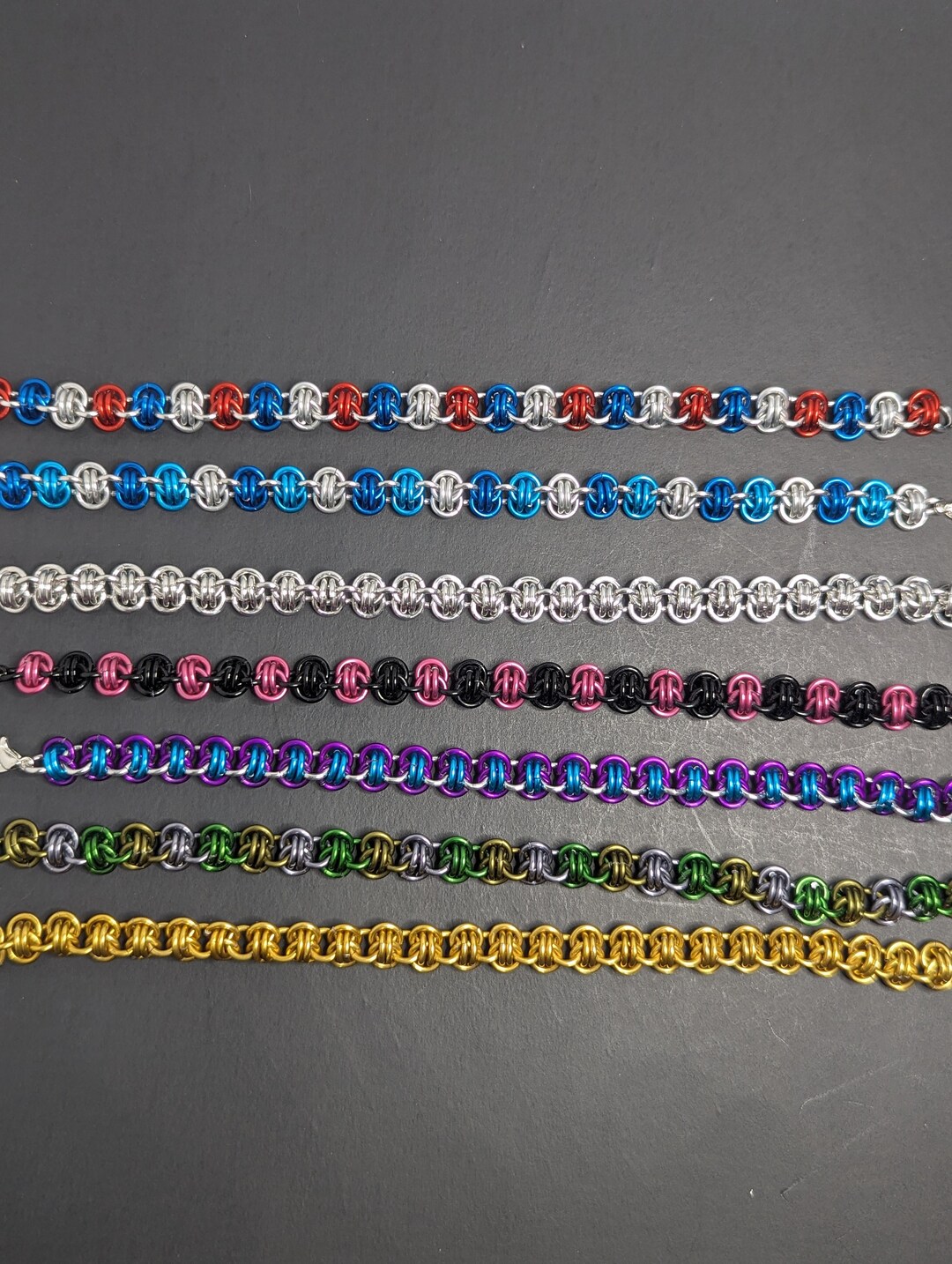 Barrel Weave Chain Mail Bracelet - Etsy