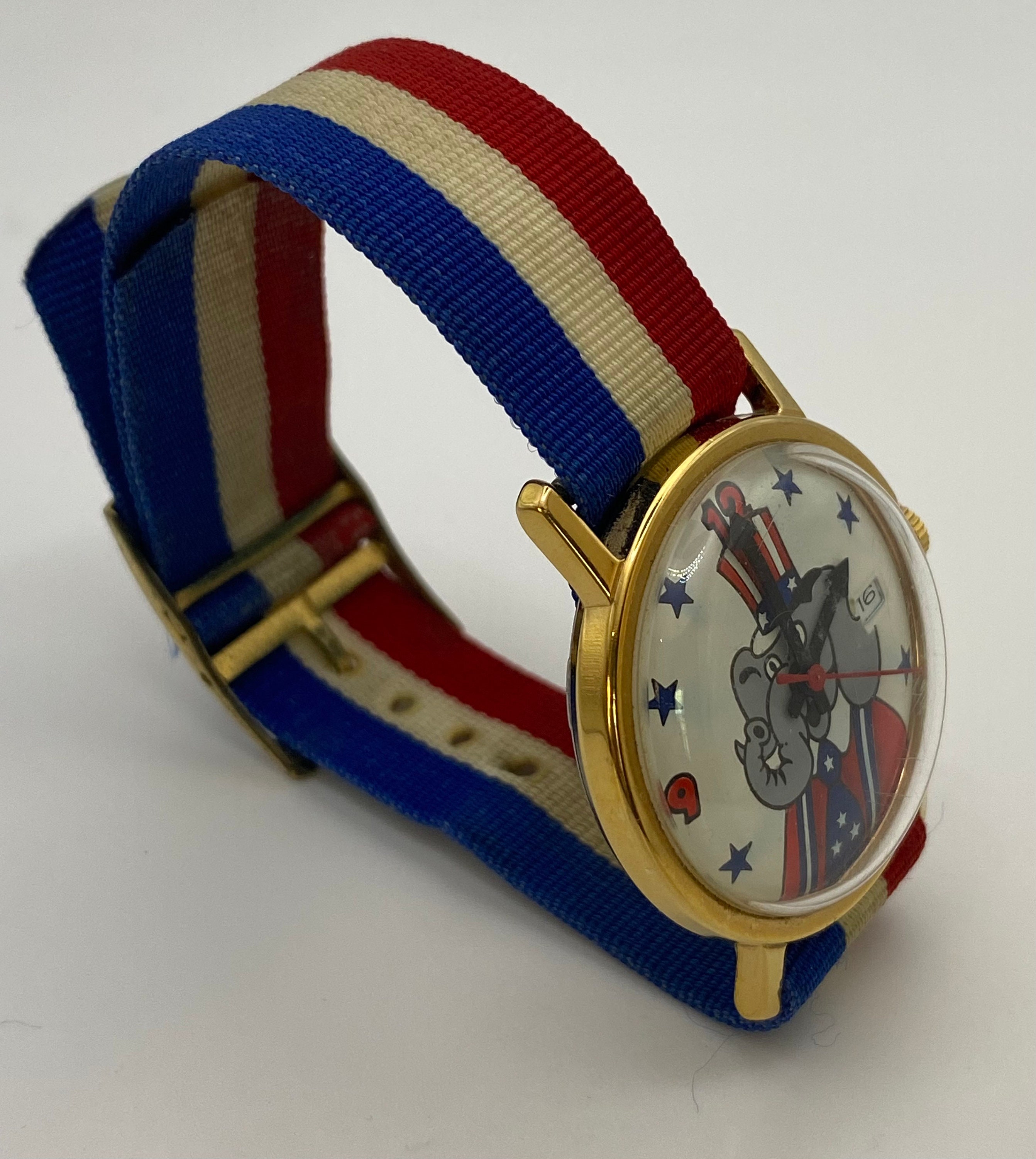 Rare Vintage GOP Elephant-uncle Sam Women's Watch - Etsy