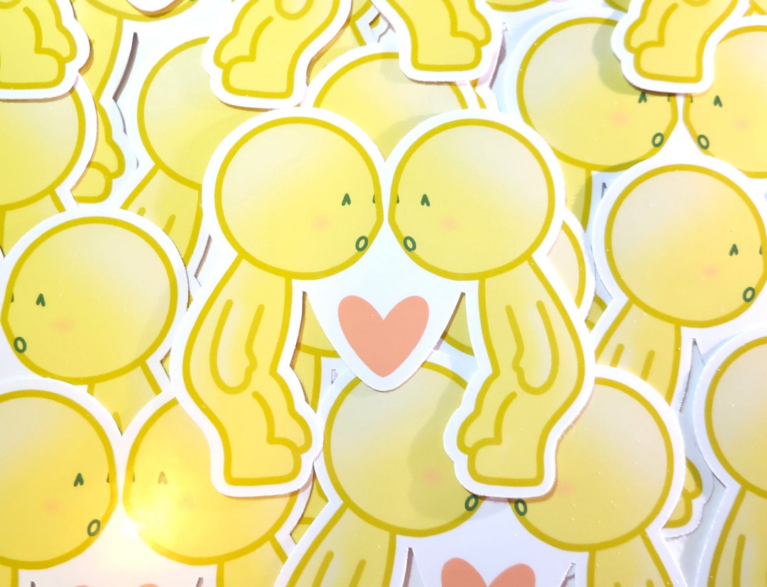 Kissing Smiski Vinyl Sticker - Etsy