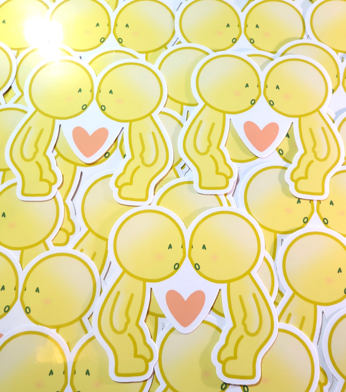 Kissing Smiski Vinyl Sticker - Etsy