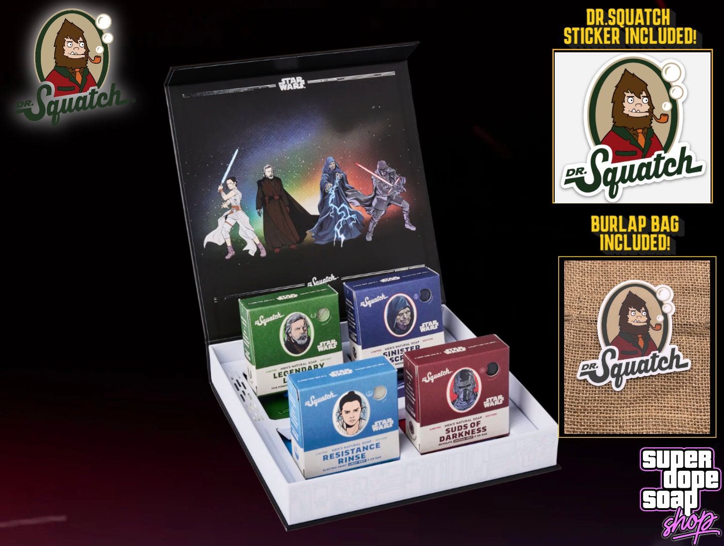 New Dr. Squatch STAR WARS Collection 2 4 Piece Box Set With - Etsy