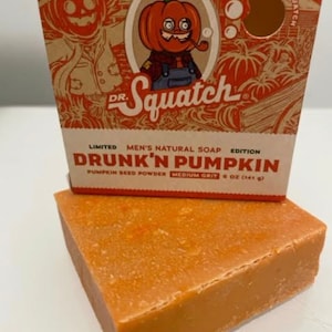 2 Brand New! Dr. Squatch DRUNK'N PUMPKIN Limited Edition Halloween Soap Bar! With Dr Squatch ...