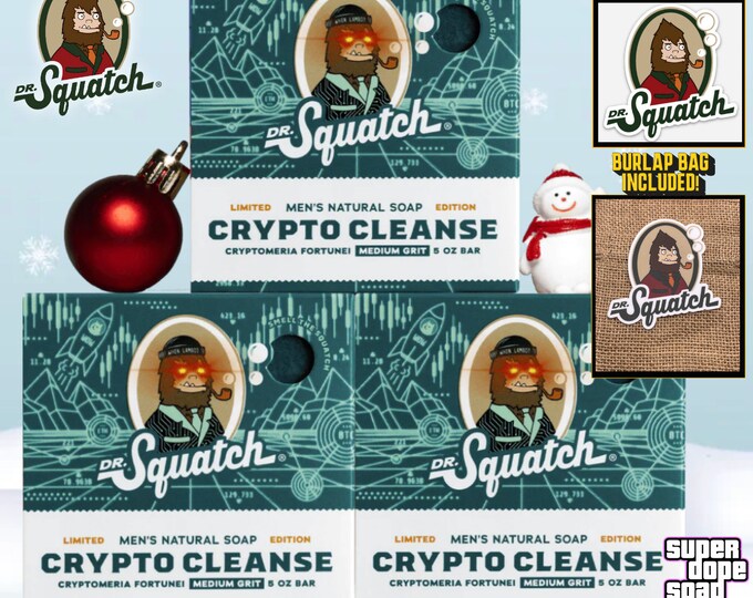 3 New Dr Squatch Crypto Cleanse Limited Edition Crypto Bars With Dr