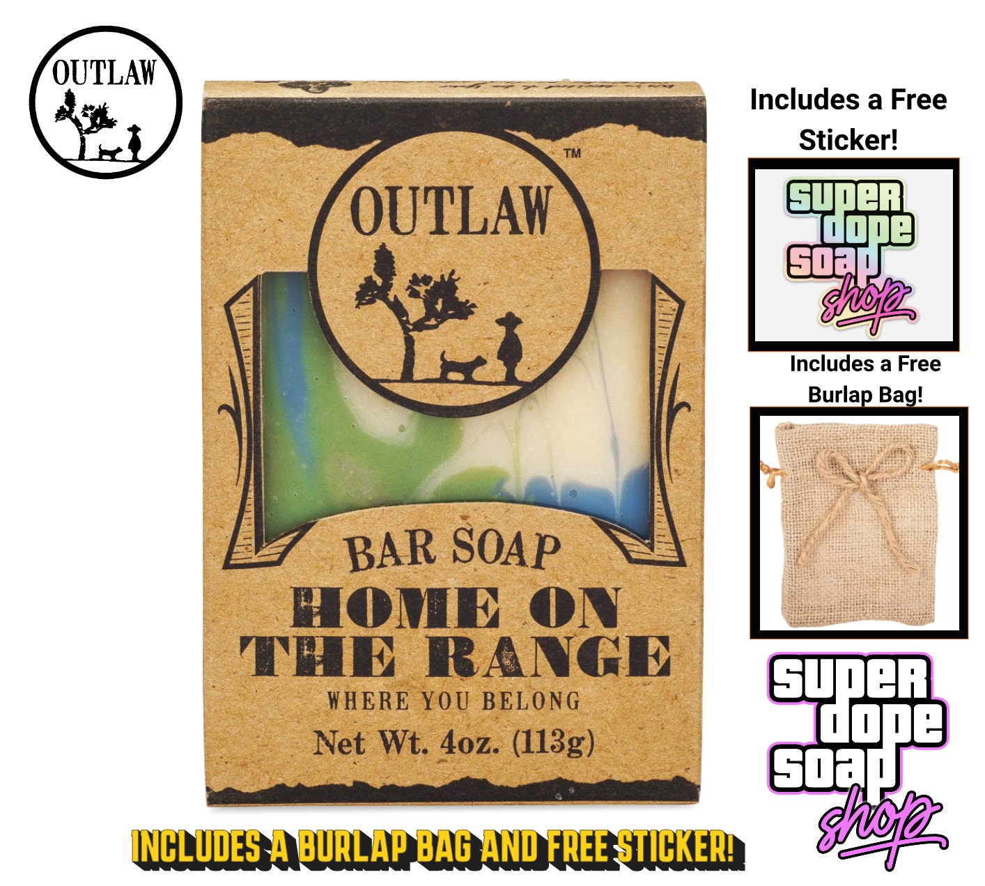 New Outlaw Soaps Home on the Range Premium Fresh Cut Grass and ...