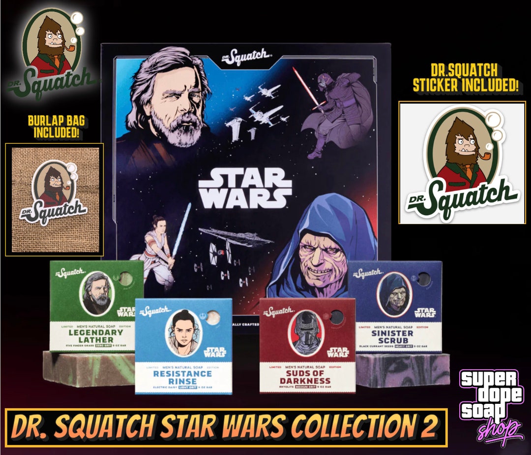 New Dr. Squatch STAR WARS Collection 2 4 Piece Box Set With Dr. Squatch ...