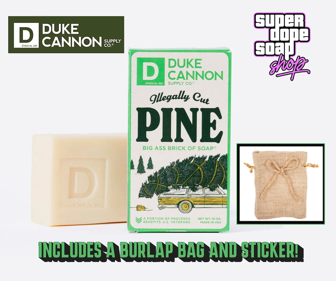New DUKE CANNON Soap Illegally Cut Pine Soap Bar With Burlap Bag Set - Etsy