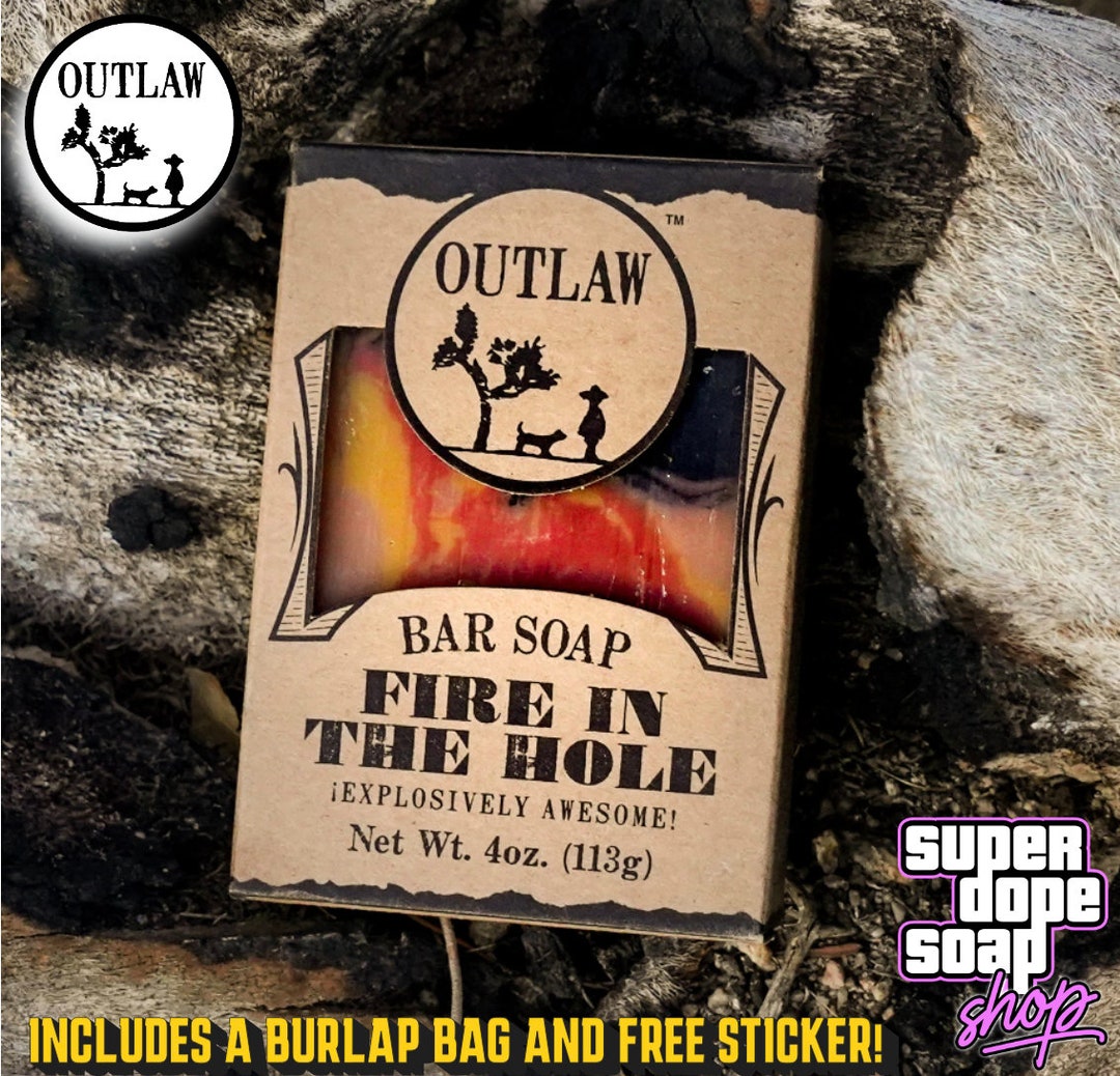New Outlaw Soaps FIRE in the HOLE Premium Campfire Smelling Soap With ...