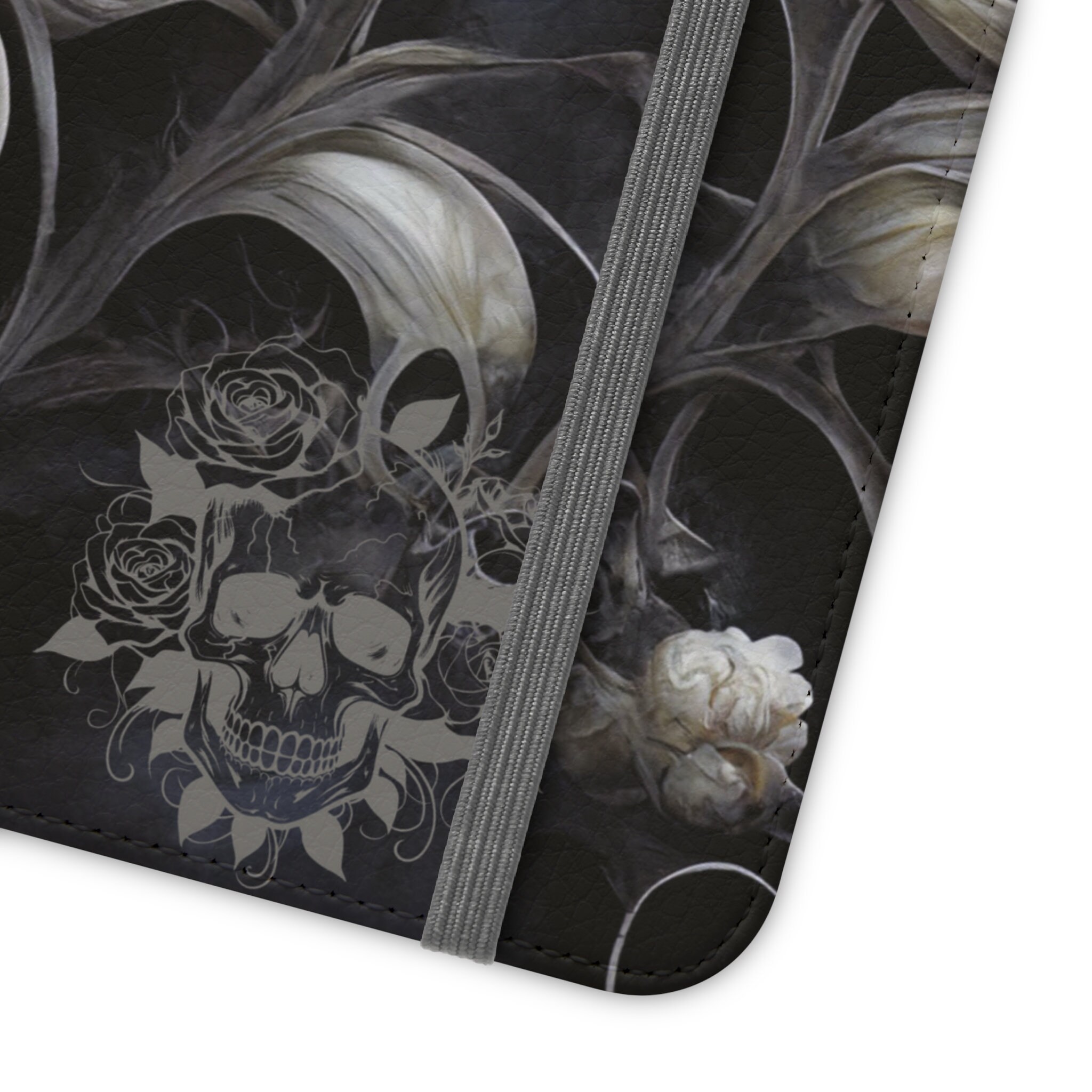Goth Botanical Flip Wallet Case for iPhone and Samsung Galaxy Phones ...