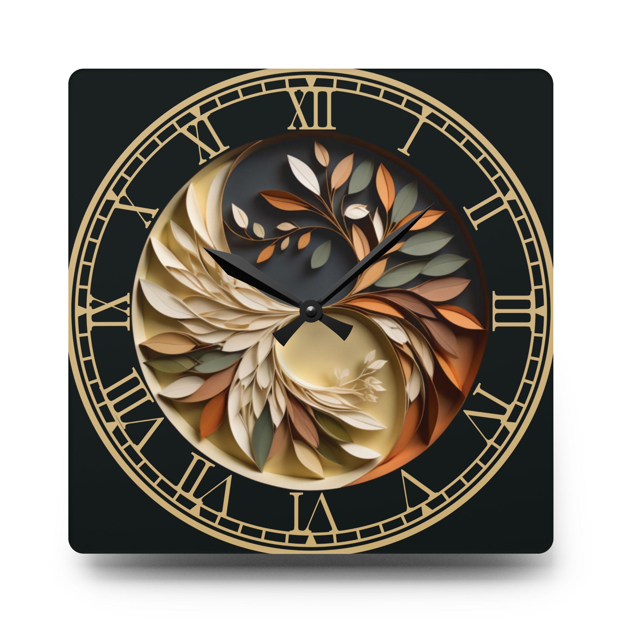 Elegant Origami Yin Yang Wall Clock Artsy Home Decor Unique Artistic ...