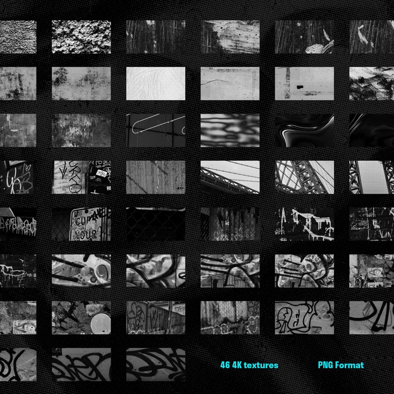 Black Urban Textures (46 Textures, PNG) - Etsy