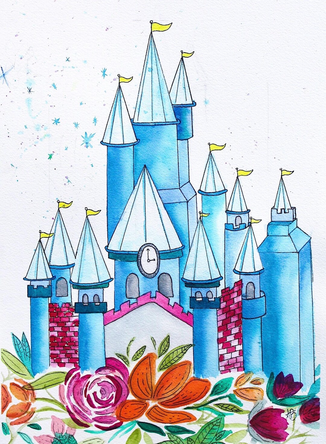 Princess Castle Print - Etsy