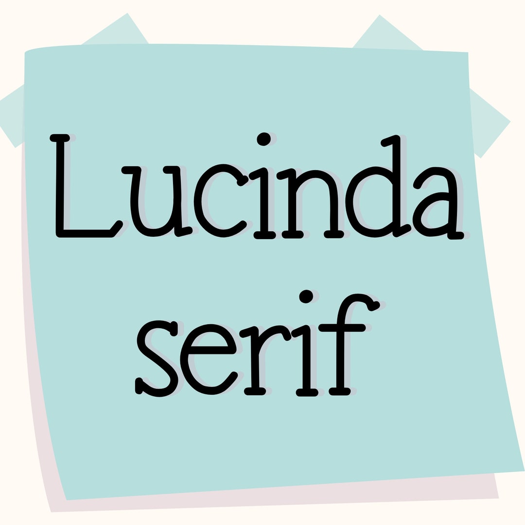 Lucinda Serif Font Neat Handwritten Font | Cute Handwriting | Digital ...