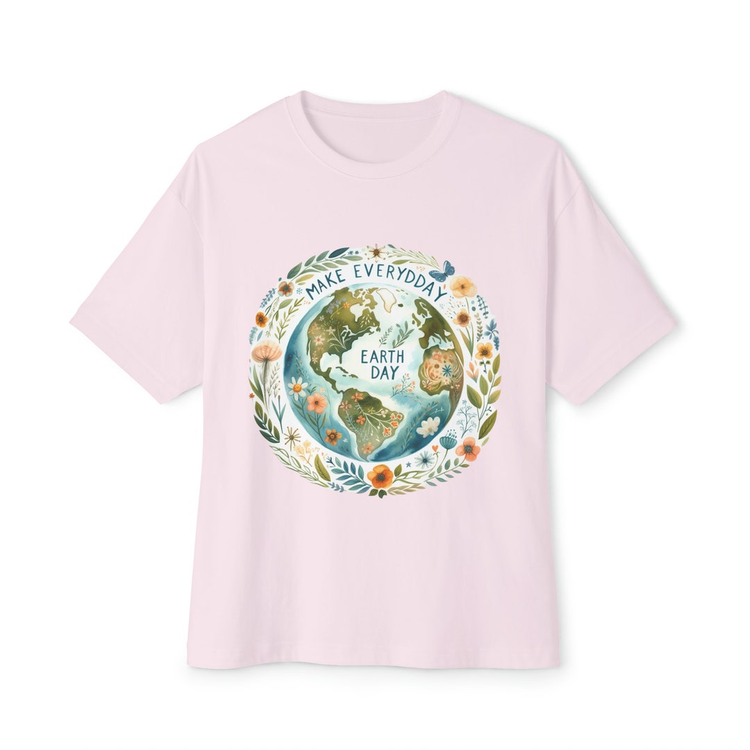 Earth Day Boxy Tee in 4 Color Options - Etsy