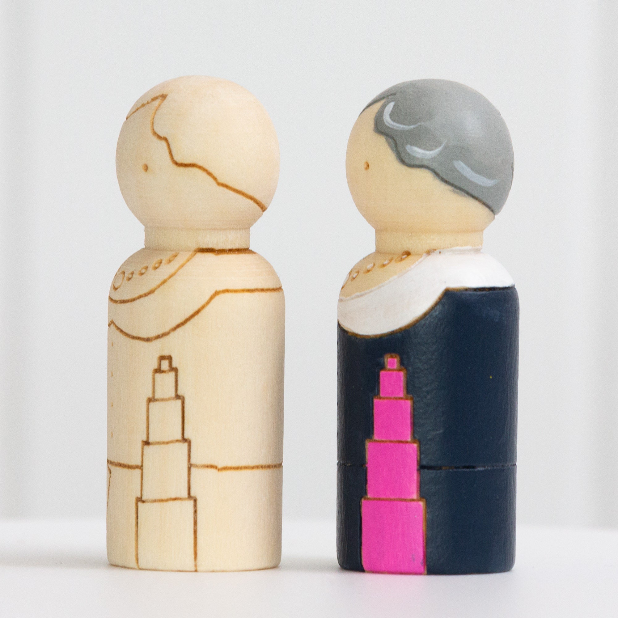 Maria Montessori Wooden Peg Doll Craft Kit Learning Activity EYFS Small ...