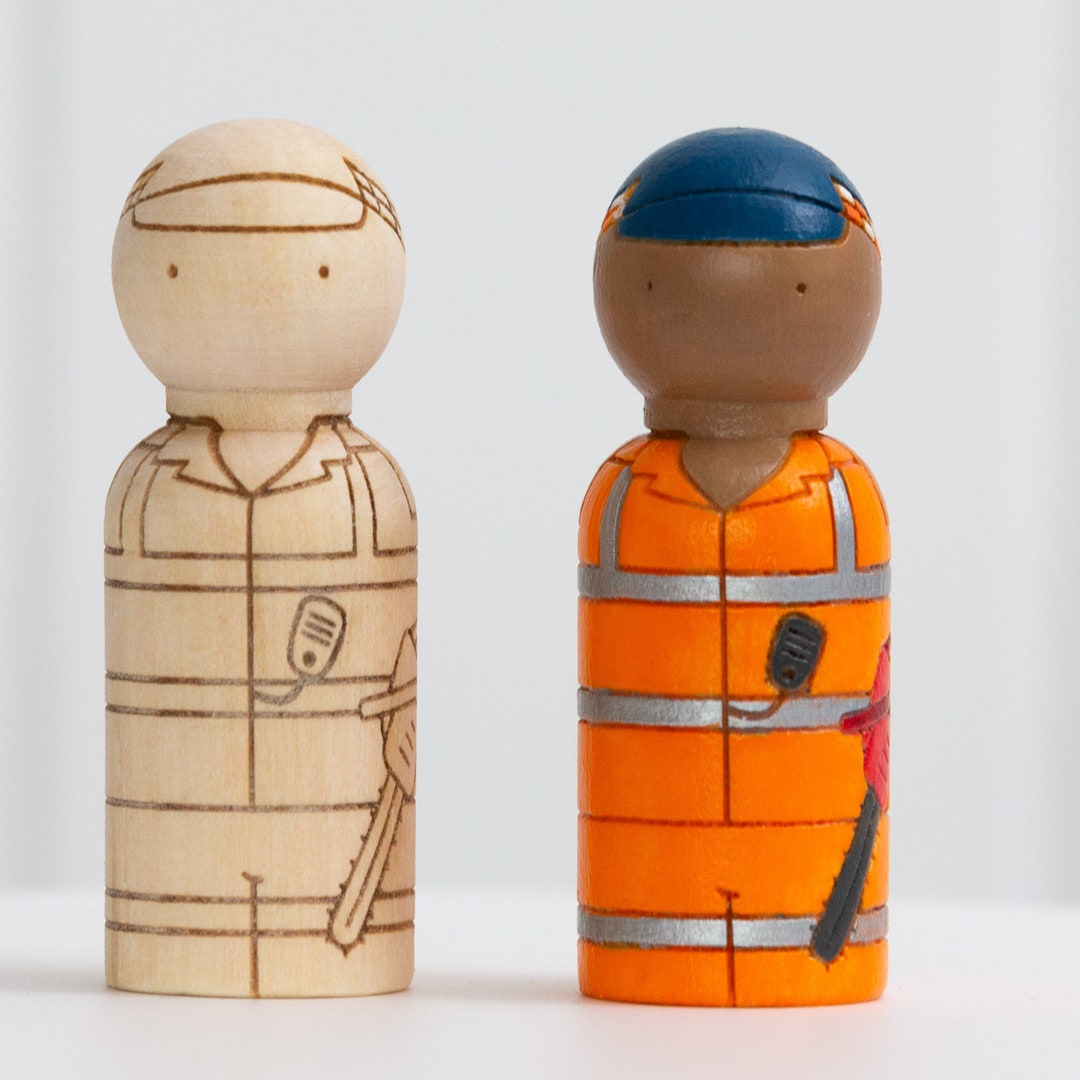 Peg Doll First Responder SES State Emergency Service Wooden Montessori ...