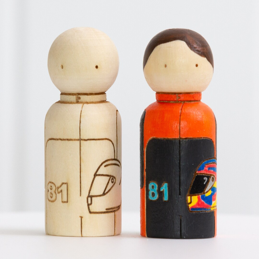 Peg Doll F1 Mclaren Oscar Piastri Wooden Montessori Craft Kit Learning ...