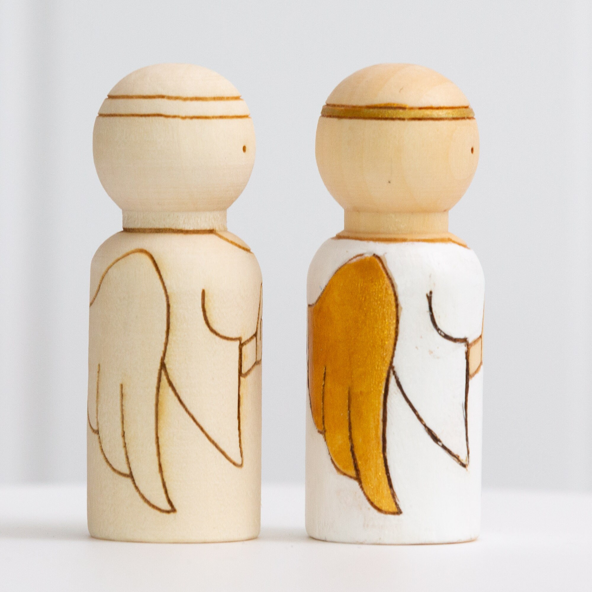 Peg Doll Angel Wooden Montessori Craft Kit Learning Activity EYFS Small ...