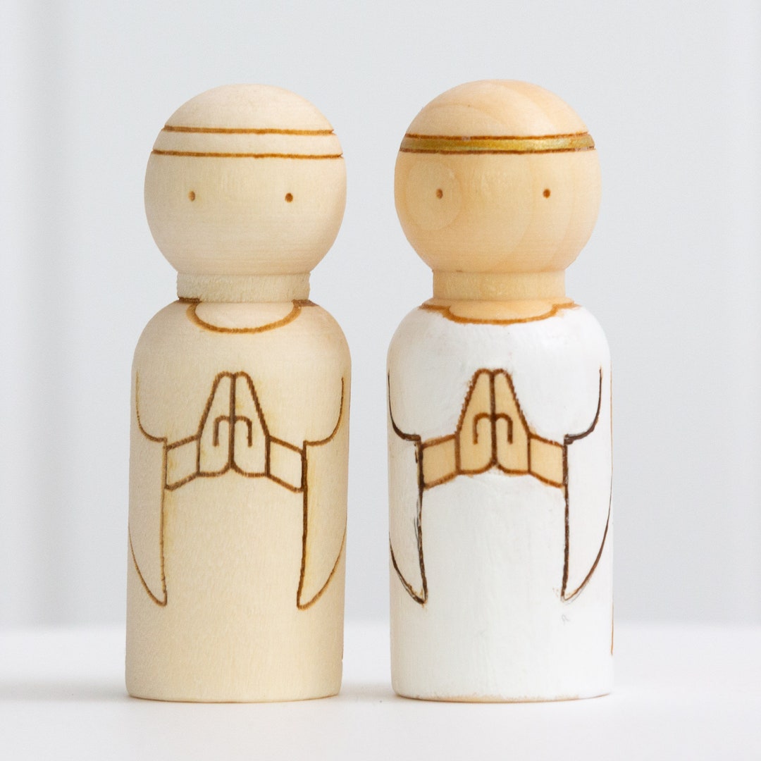 Peg Doll Angel Wooden Montessori Craft Kit Learning Activity EYFS Small ...