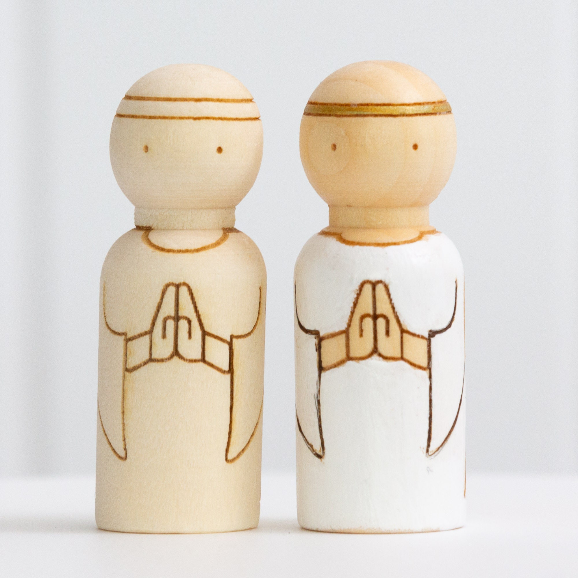 Peg Doll Angel Wooden Montessori Craft Kit Learning Activity EYFS Small ...