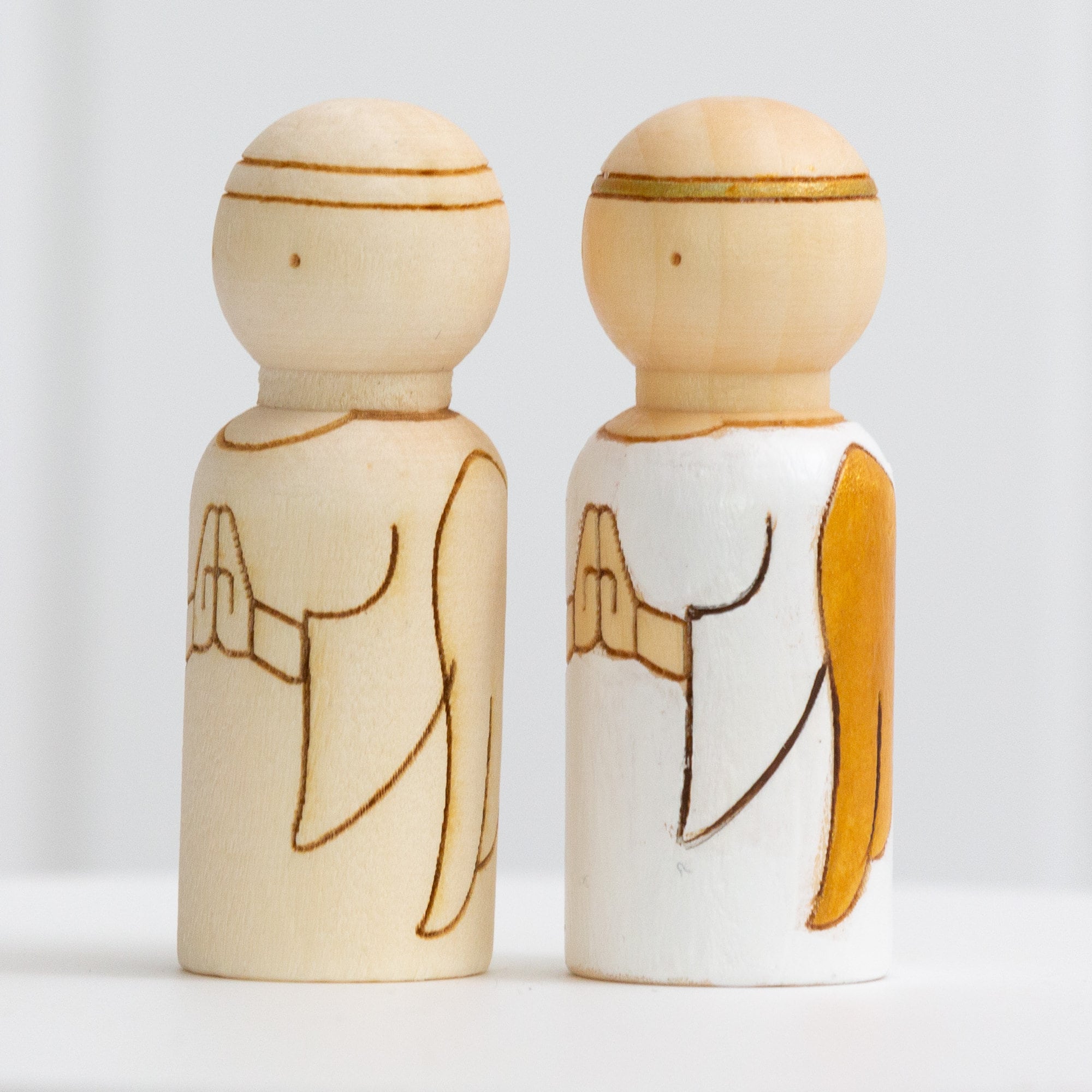 Peg Doll Angel Wooden Montessori Craft Kit Learning Activity EYFS Small ...