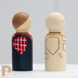 Farmer Wooden Peg Doll Montessori Craft Kit Learning Activity EYFS ...