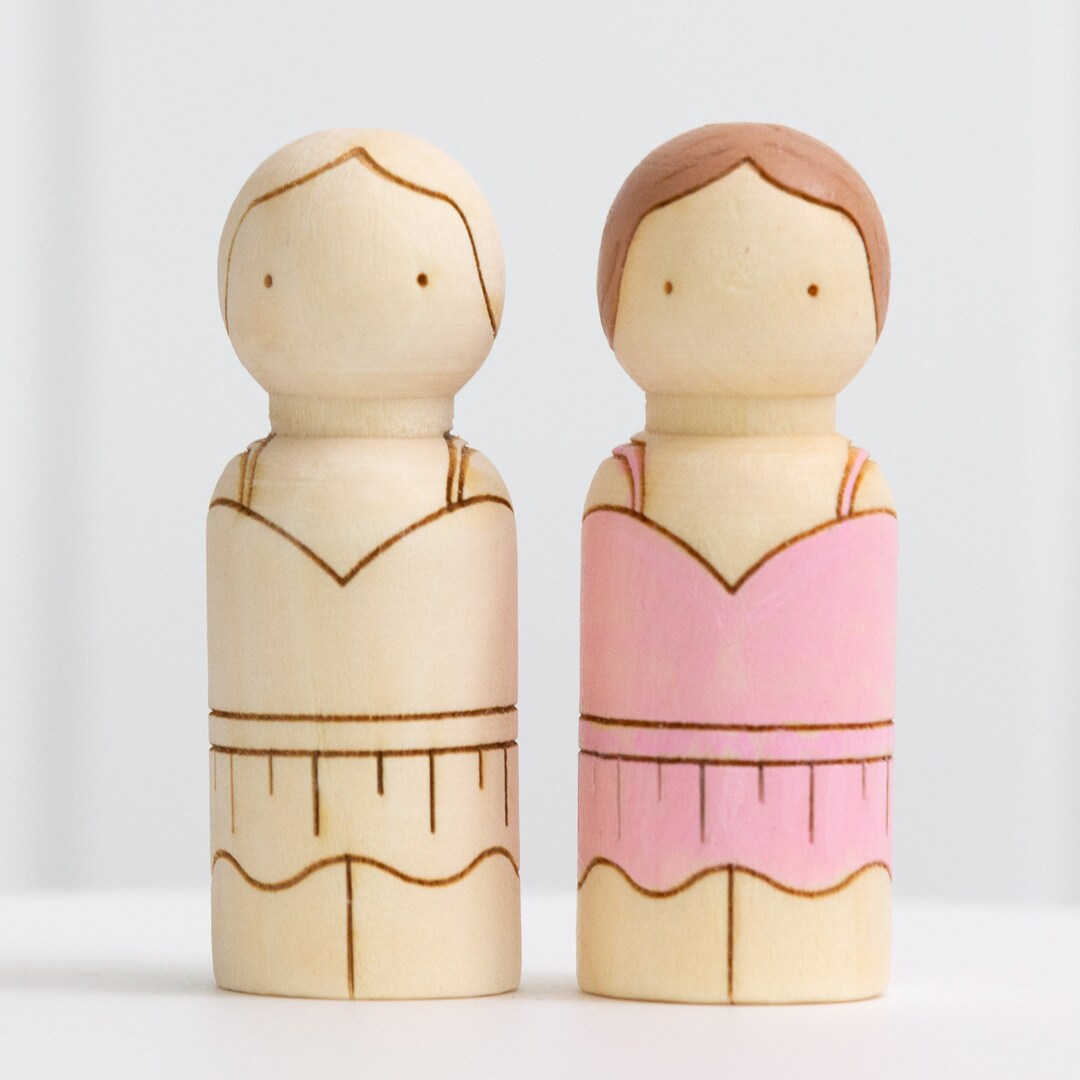 Peg Doll Ballet Ballerina Wooden Montessori Craft Kit Learning Activity ...