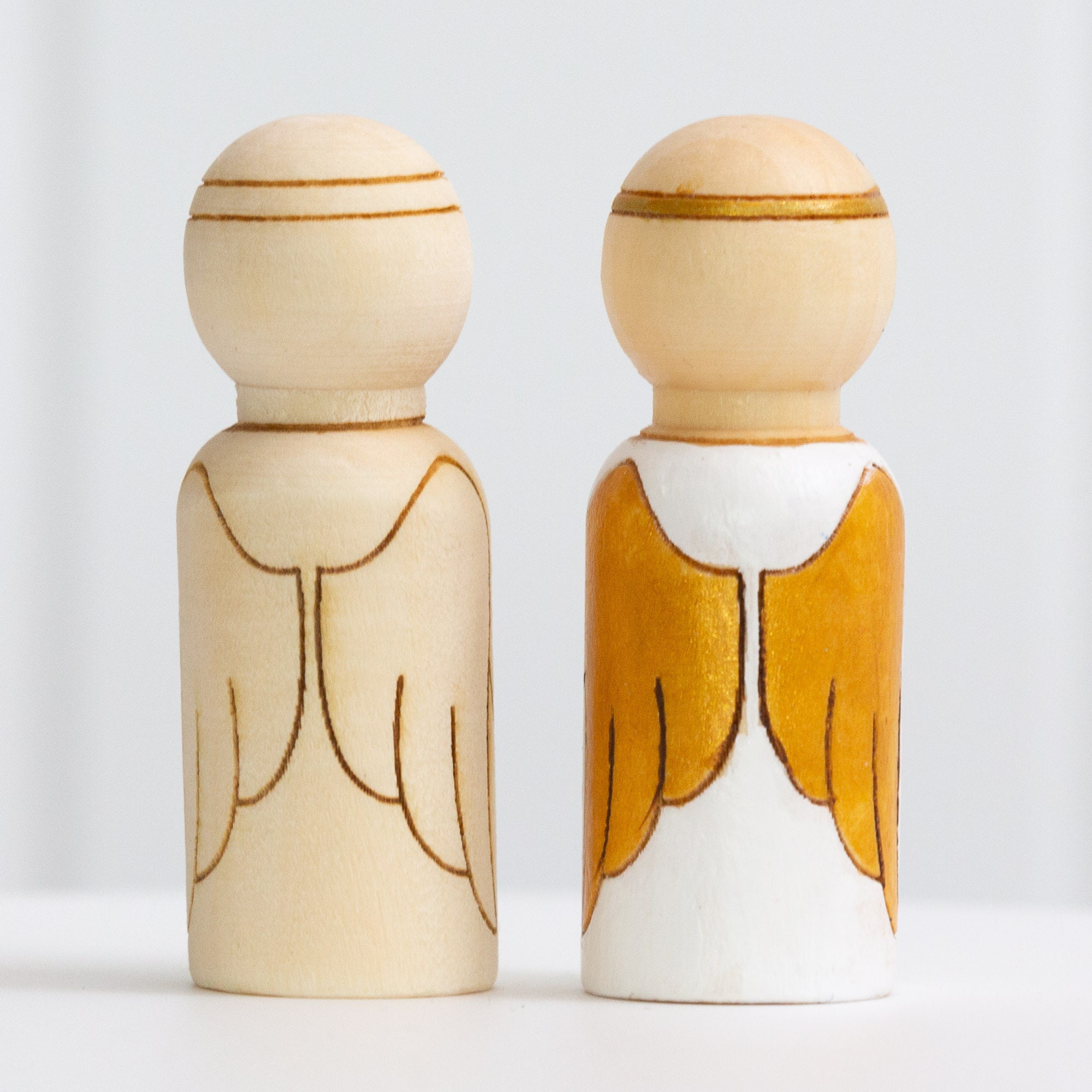 Peg Doll Angel Wooden Montessori Craft Kit Learning Activity EYFS Small ...