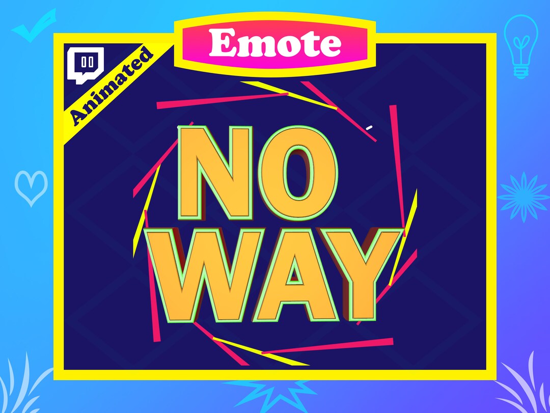 No Way Animated Emote / Twitch Emote / No Way Text Animated Emote ...